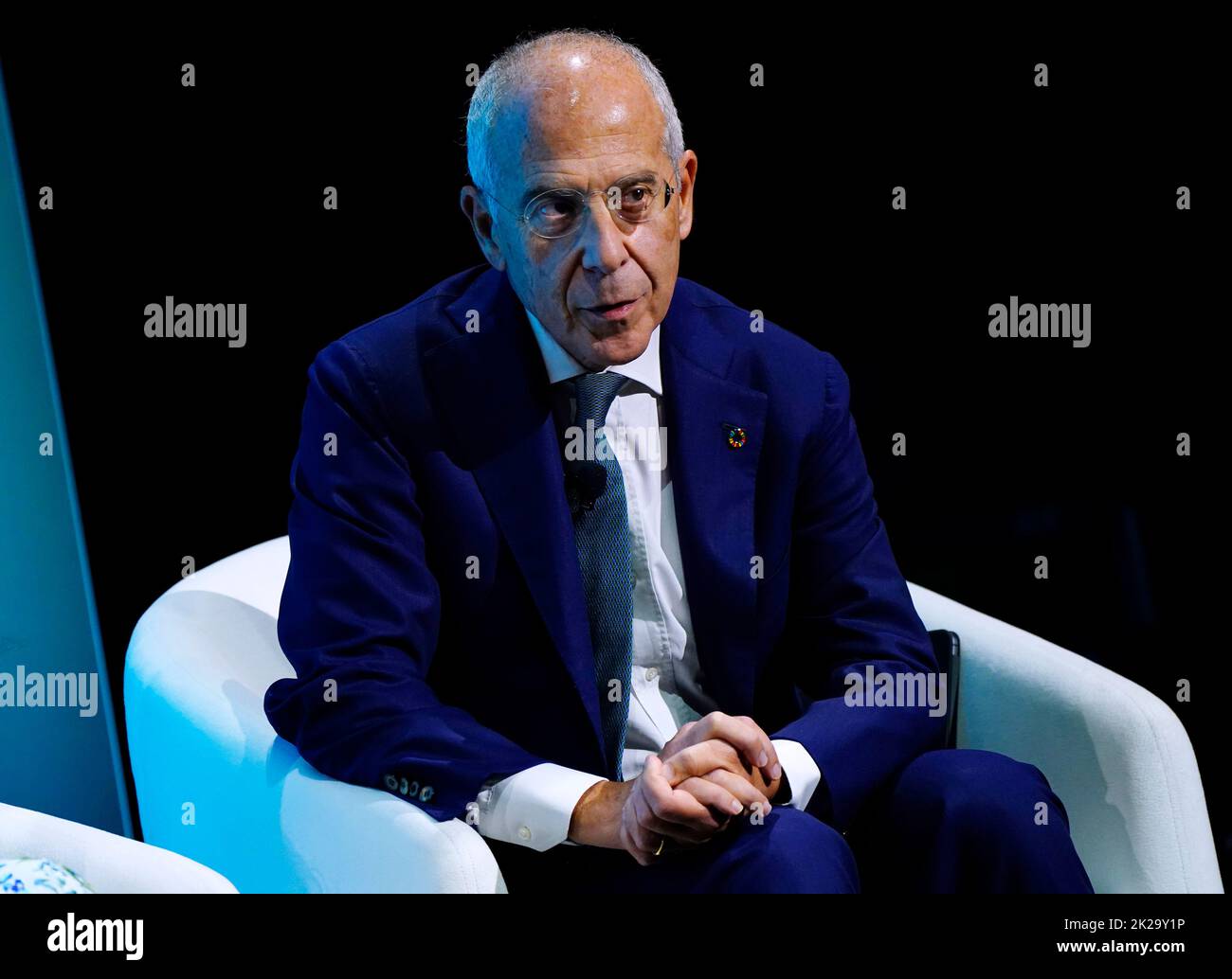 09/19/2022 New York, New York Francesco Starace s'exprime sur scène ...