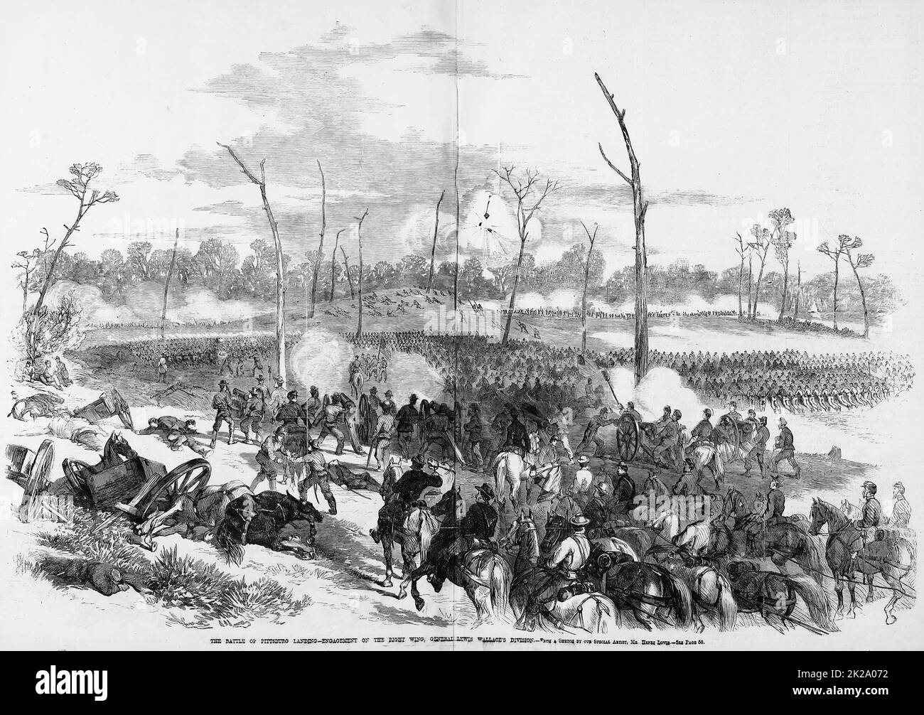 The Battle of Pittsburg Landing - engagement sur l'aile droite ...