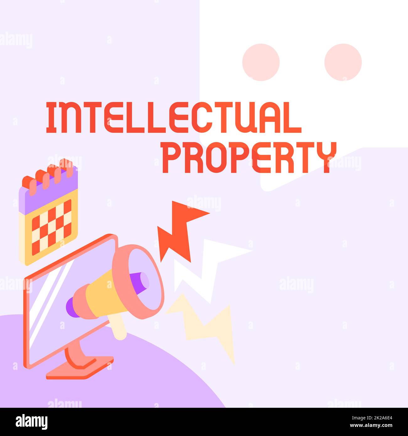 Inspiration montrant le signe de la propriété intellectuelle. Internet ...