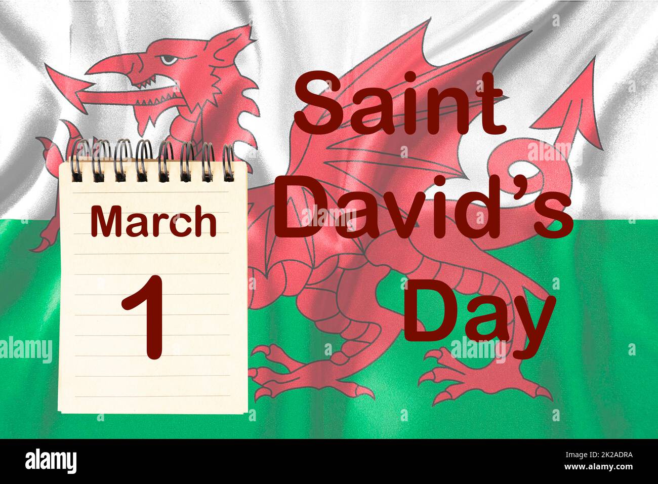 Drapeau du pays de galle en blanc Banque de photographies et d’images à ...