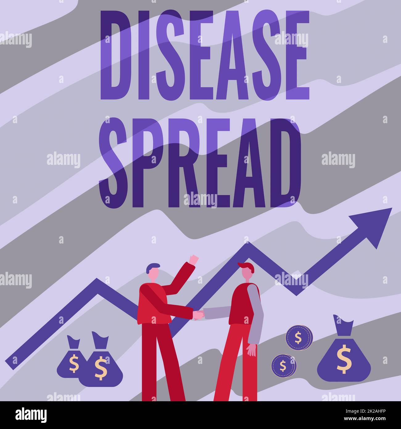 Signe montrant la propagation de la maladie, photo conceptuelle ...