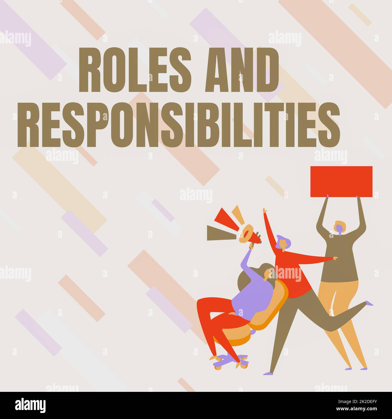 Affiche indiquant les rôles et responsabilités.Photo conceptuelle ... Affiche indiquant les rôles et responsabilités.Photo conceptuelle ...