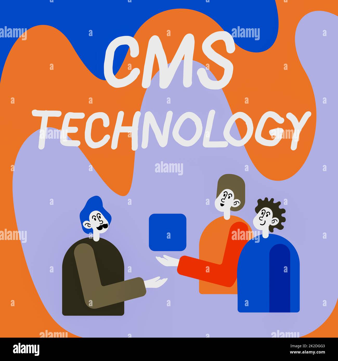 Légende conceptuelle CMS Technology. Programmes photo conceptuels utilisés pour créer et gérer ...