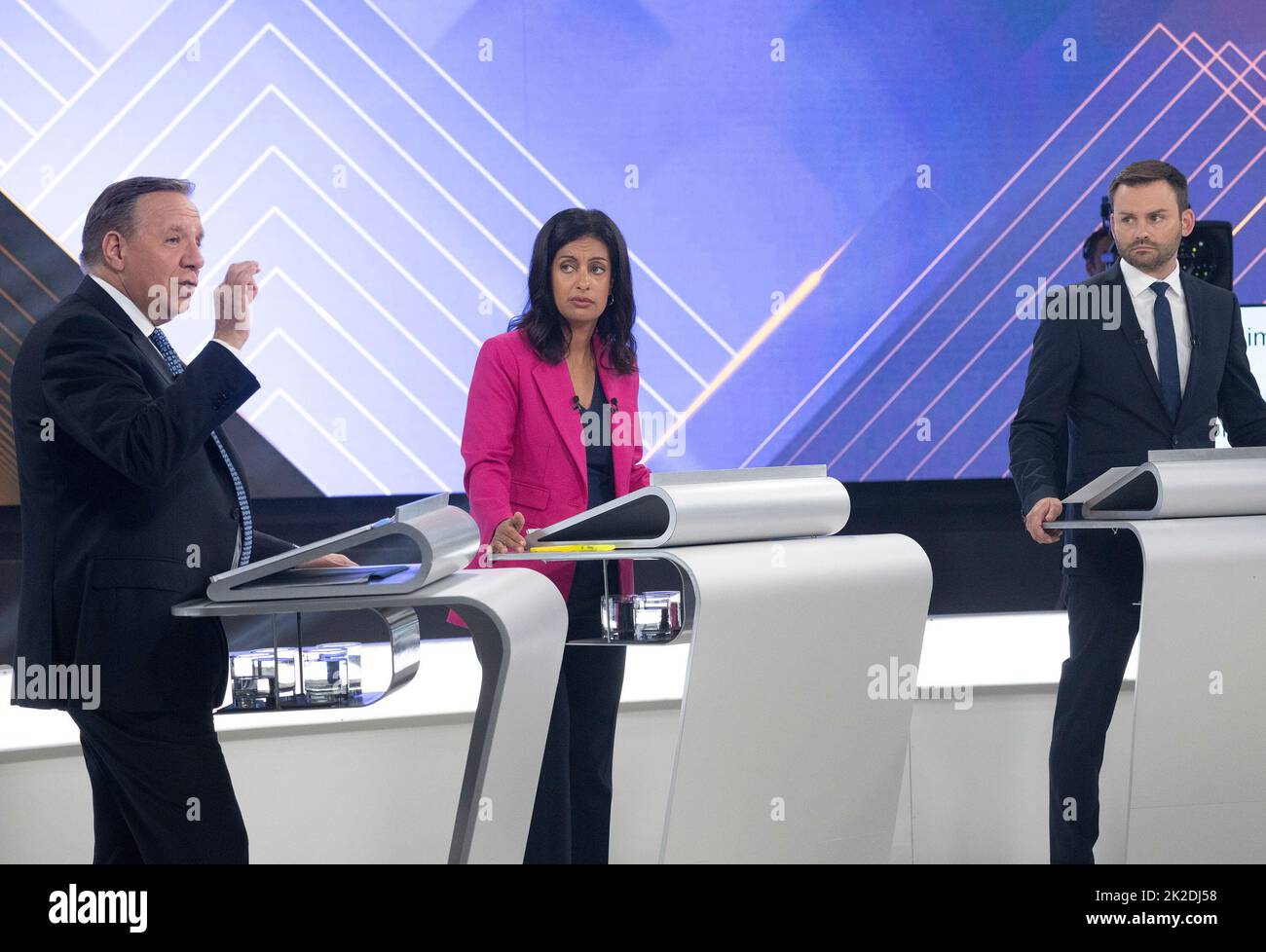 Montreal, Canada, September 22, 2022. CAQ Leader Francois Legault ...