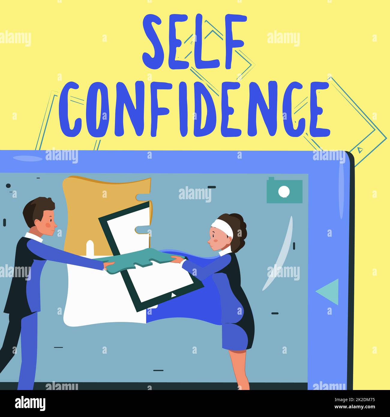 Écriture affichant le texte confiance en soi. Concept sens un sentiment ...