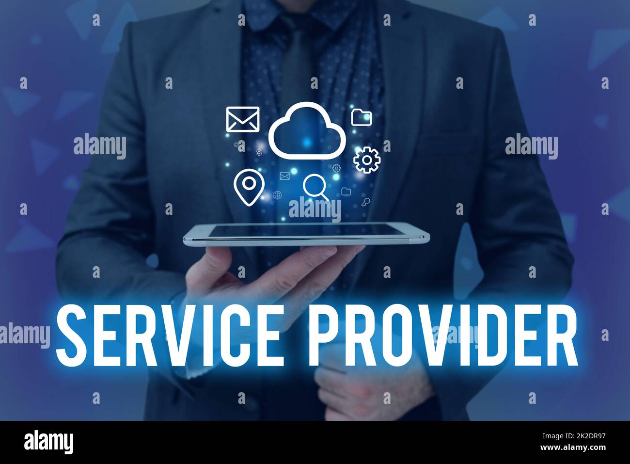 Affiche indiquant le fournisseur de services. Mot pour une entreprise ...