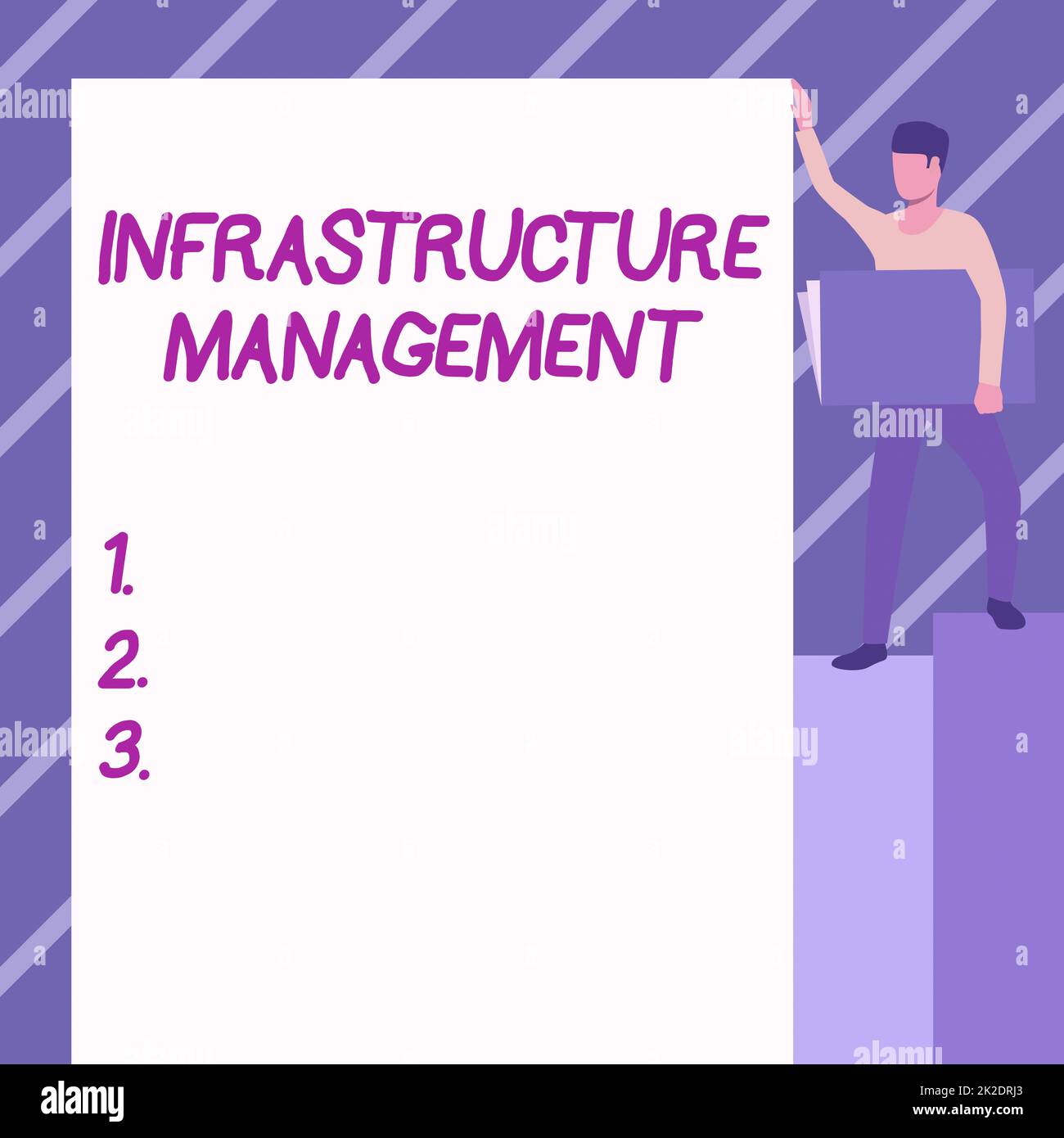 Panneau de texte indiquant la gestion de l'infrastructure. Idée ...