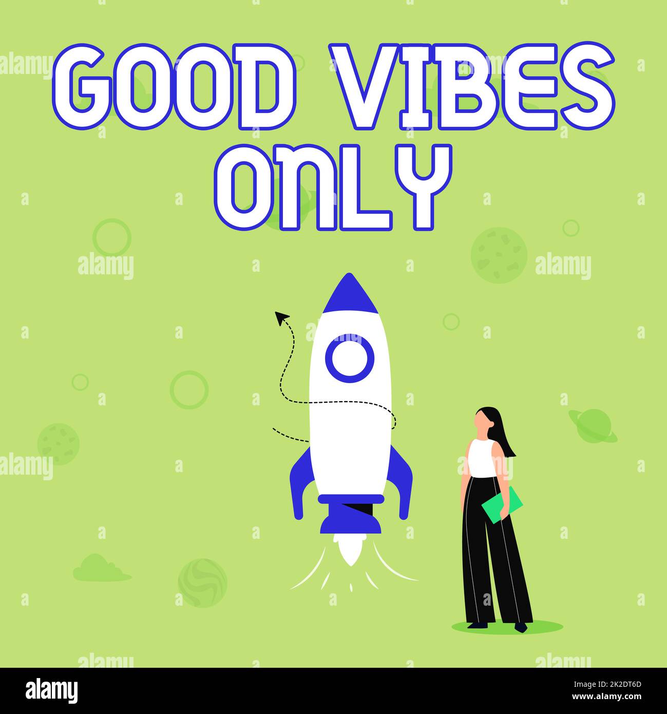 Légende de texte présentant les bonnes vibrations uniquement. Approche ...
