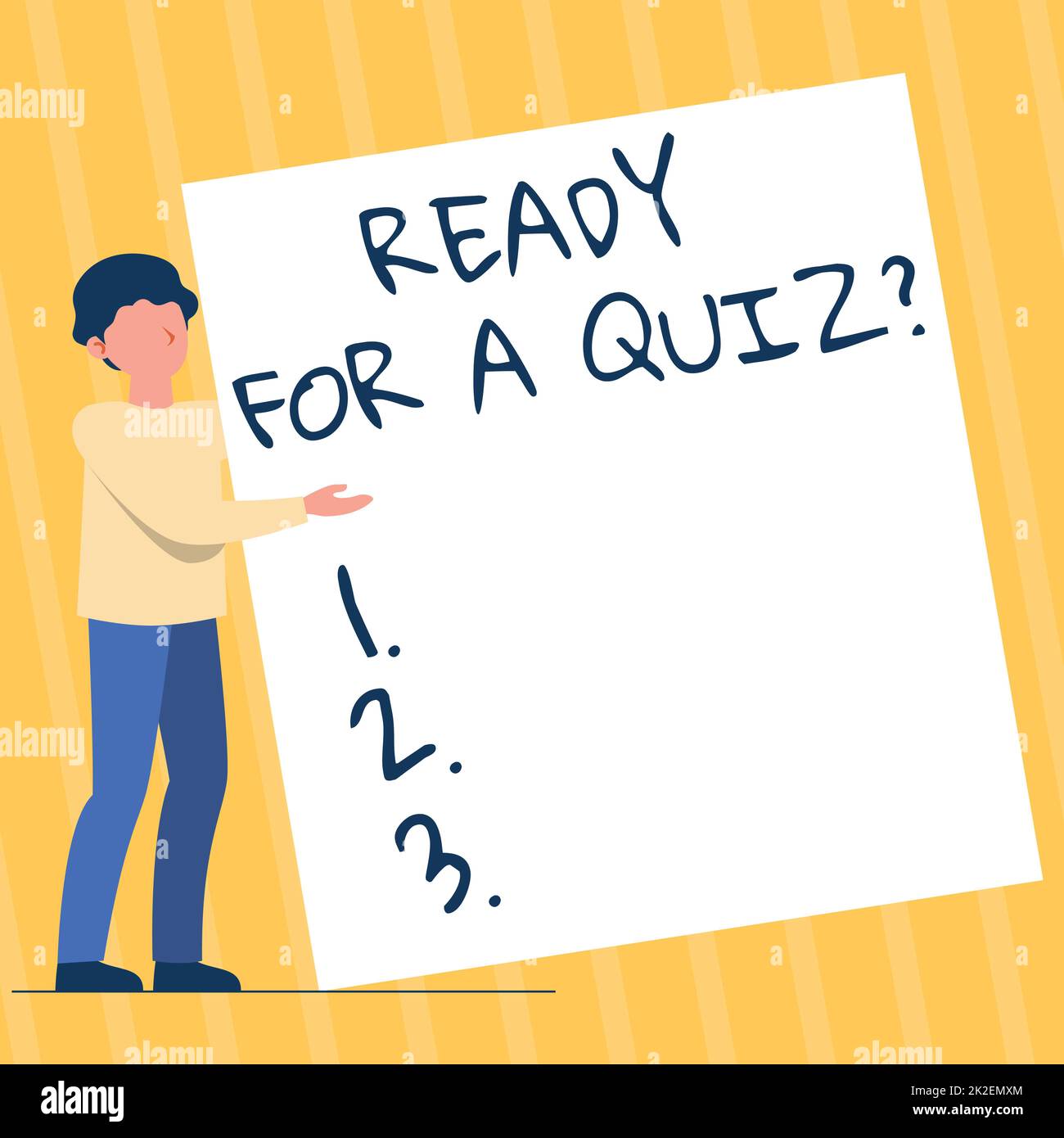 Légende de texte présentant prêt pour Une question de quiz. Prise de ...