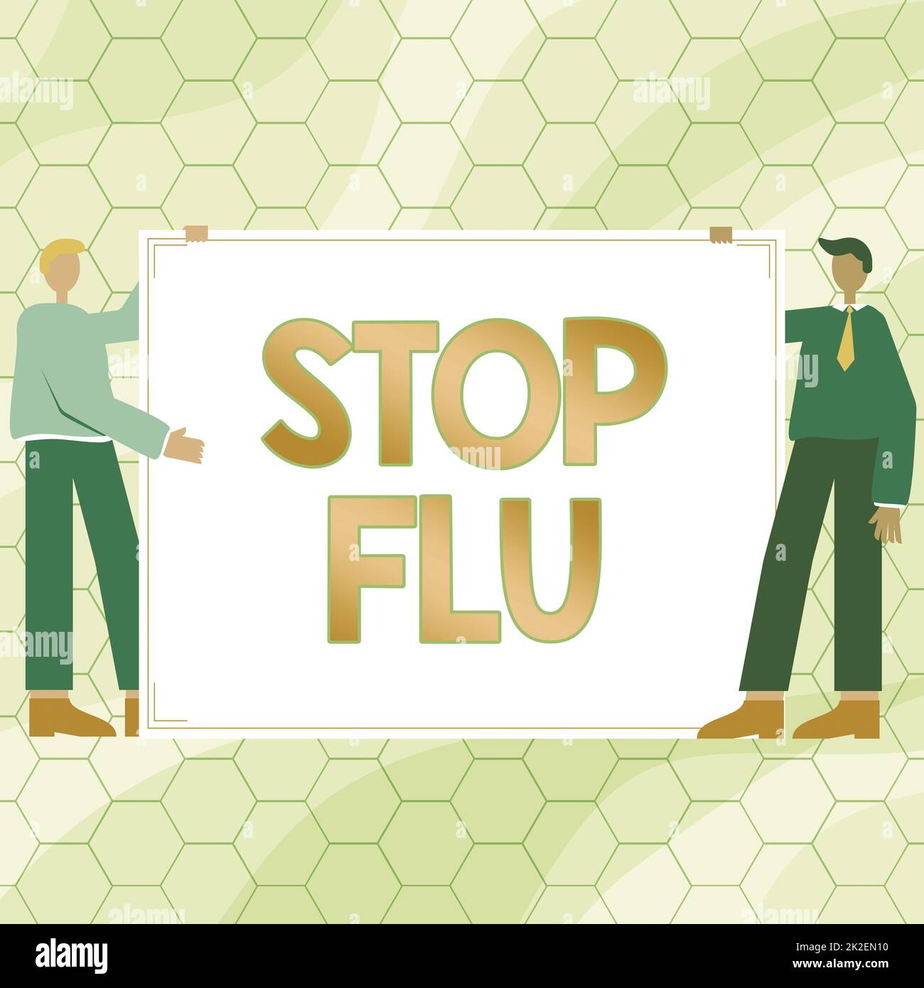 Affiche Stop Flu. Vitrine traiter la maladie respiratoire contagieuse ...