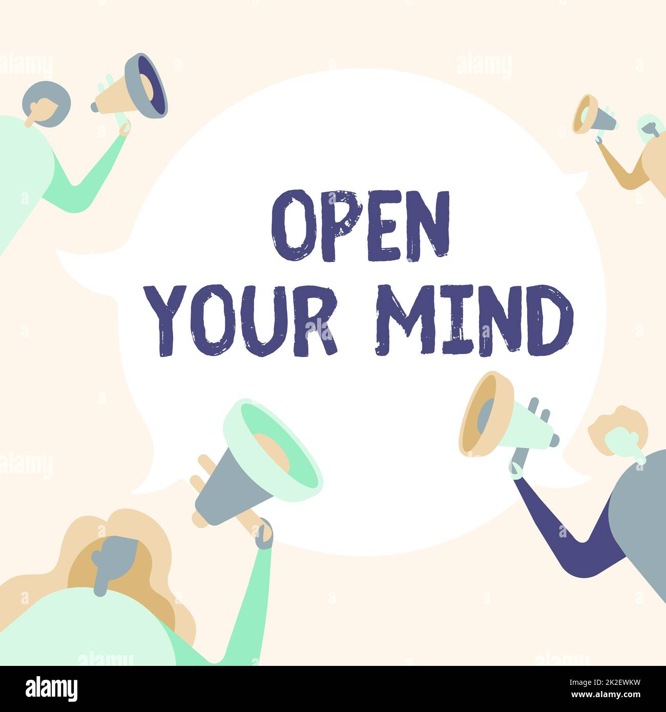 Affiche Ouvrir votre esprit. La photo conceptuelle être ouvert accepter ...
