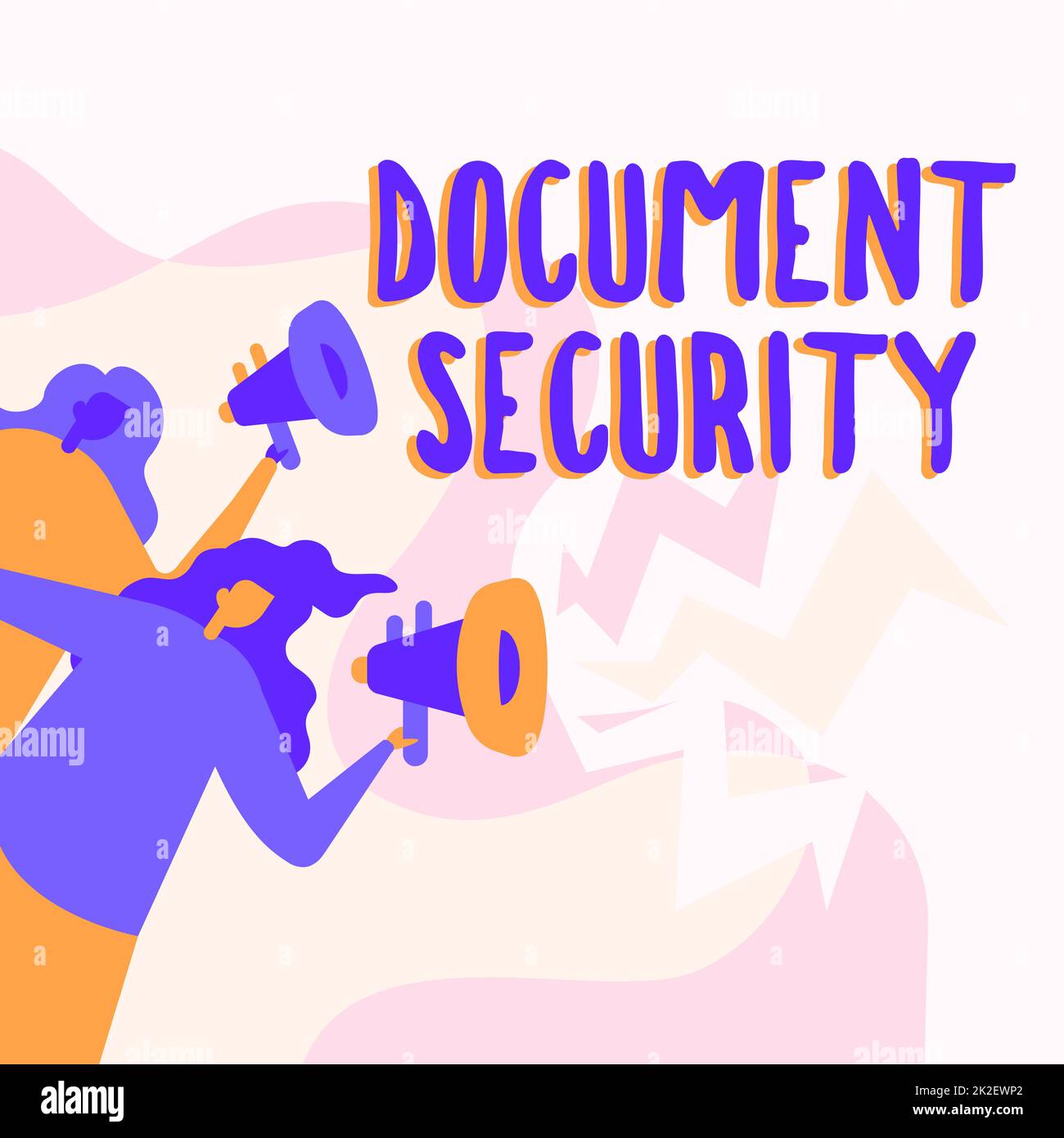 Sécurité du document texte manuscrite. Aperçu de l'entreprise signifie ...