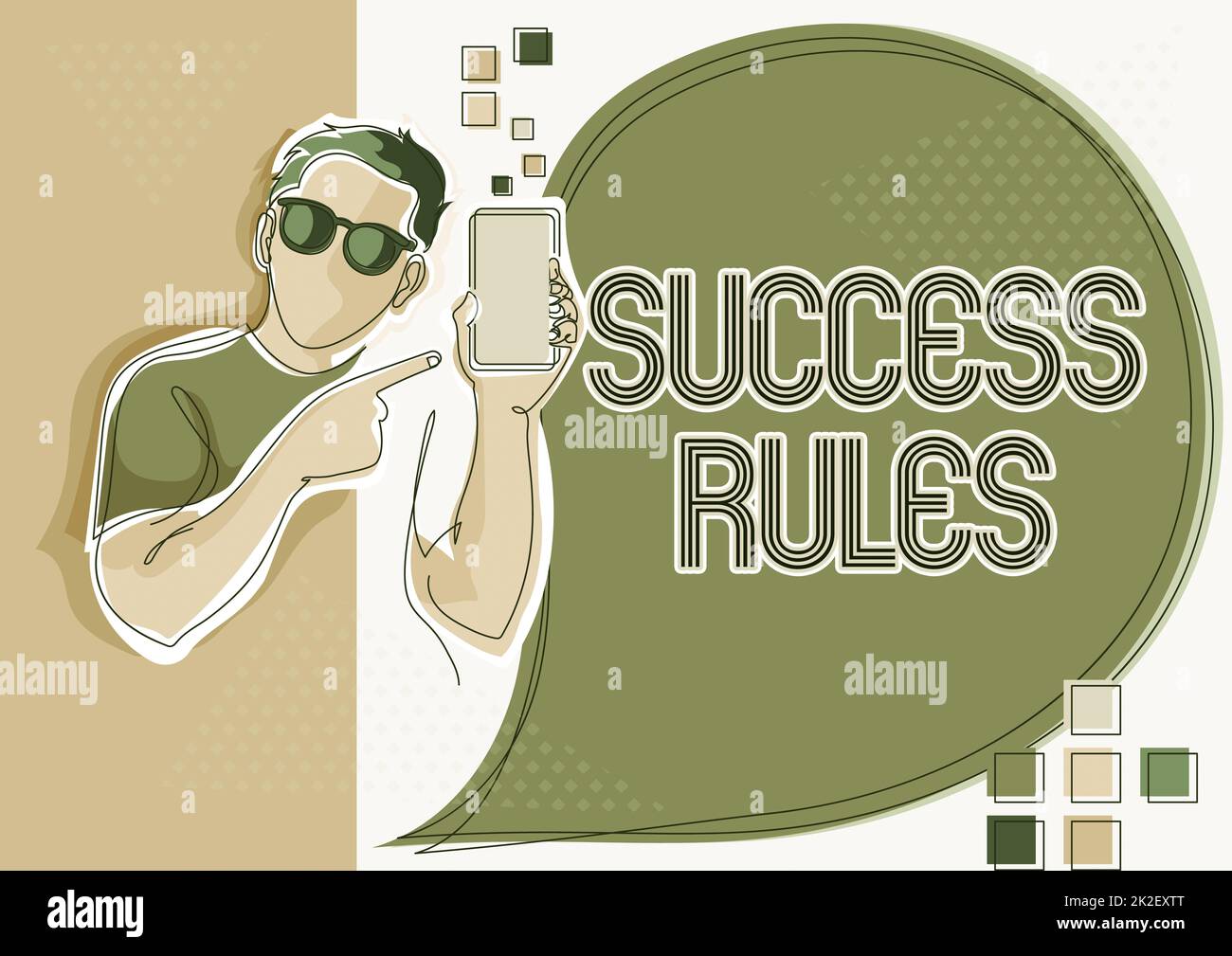 Inspiration montrant les règles de réussite de l'enseigne. Business ...