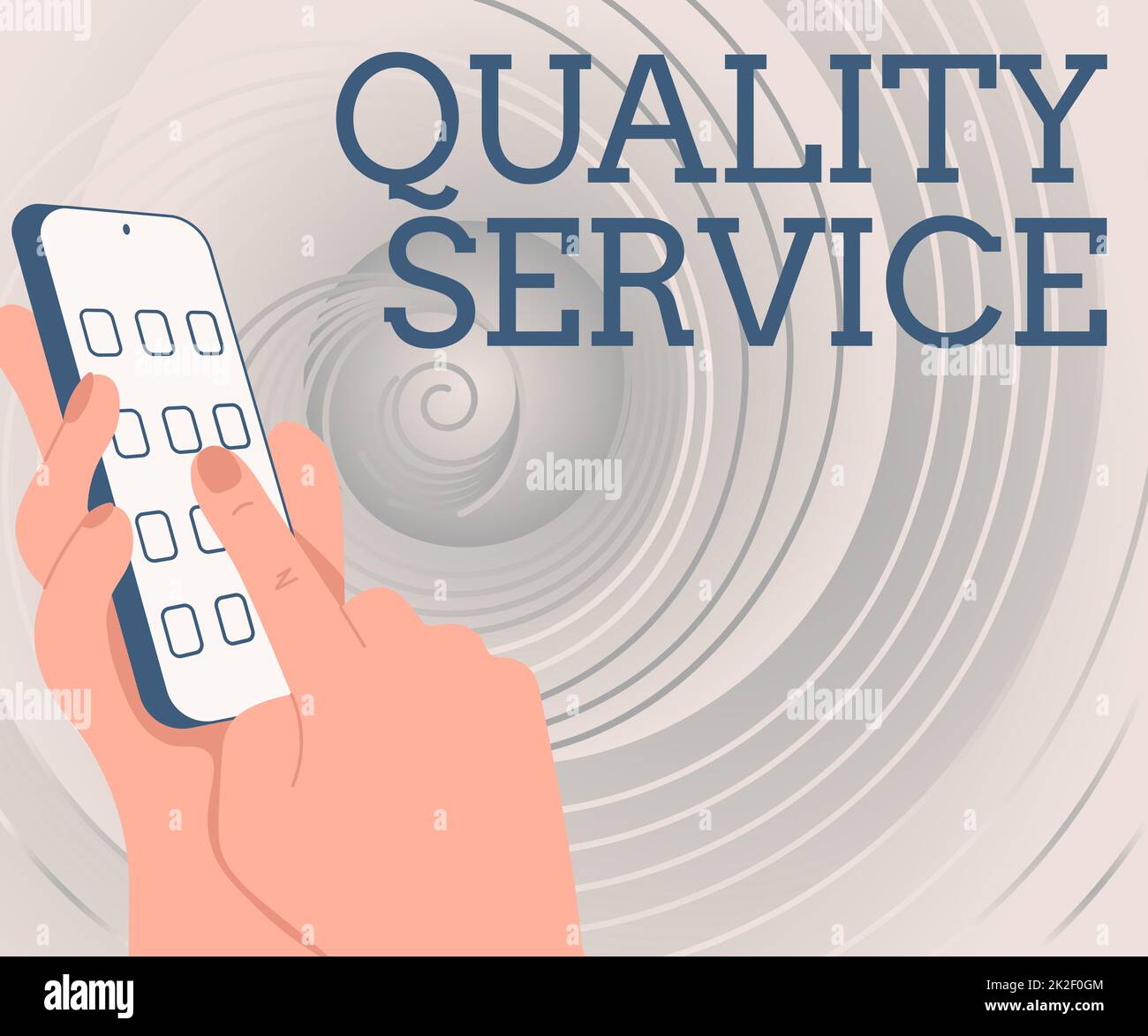 Affiche indiquant le service de qualité. Concept métier la qualité du ...