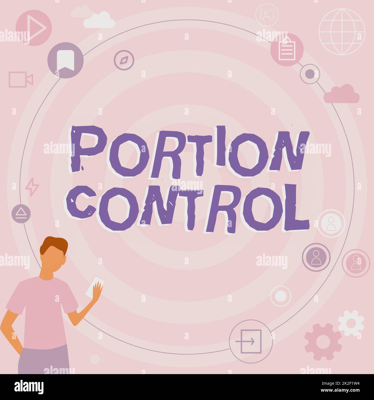 Légende de texte présentant le contrôle des portions. Approche ...