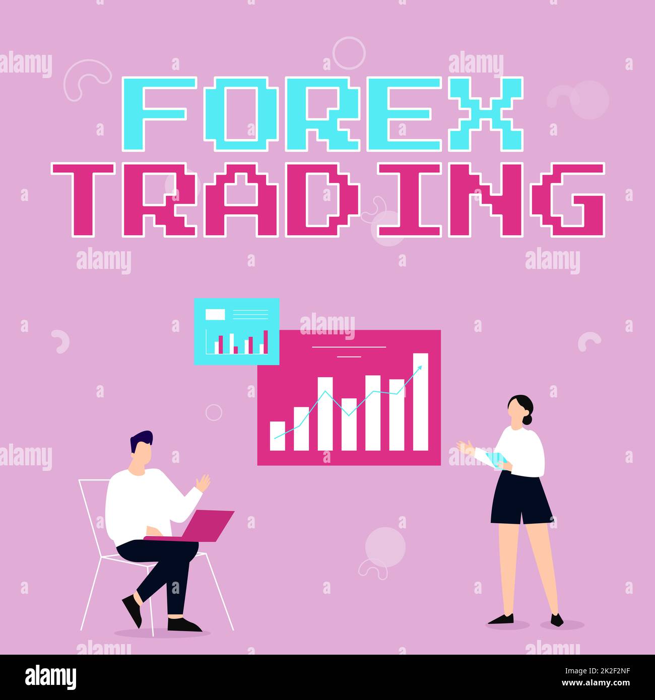 Affiche montrant Forex Trading. Concept signifie échange de devises ...
