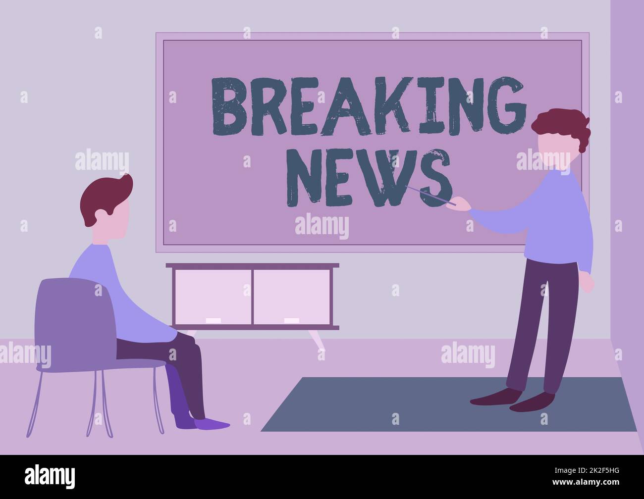 Texte d'écriture Breaking News. Mot écrit sur le rapport de presse mis ...