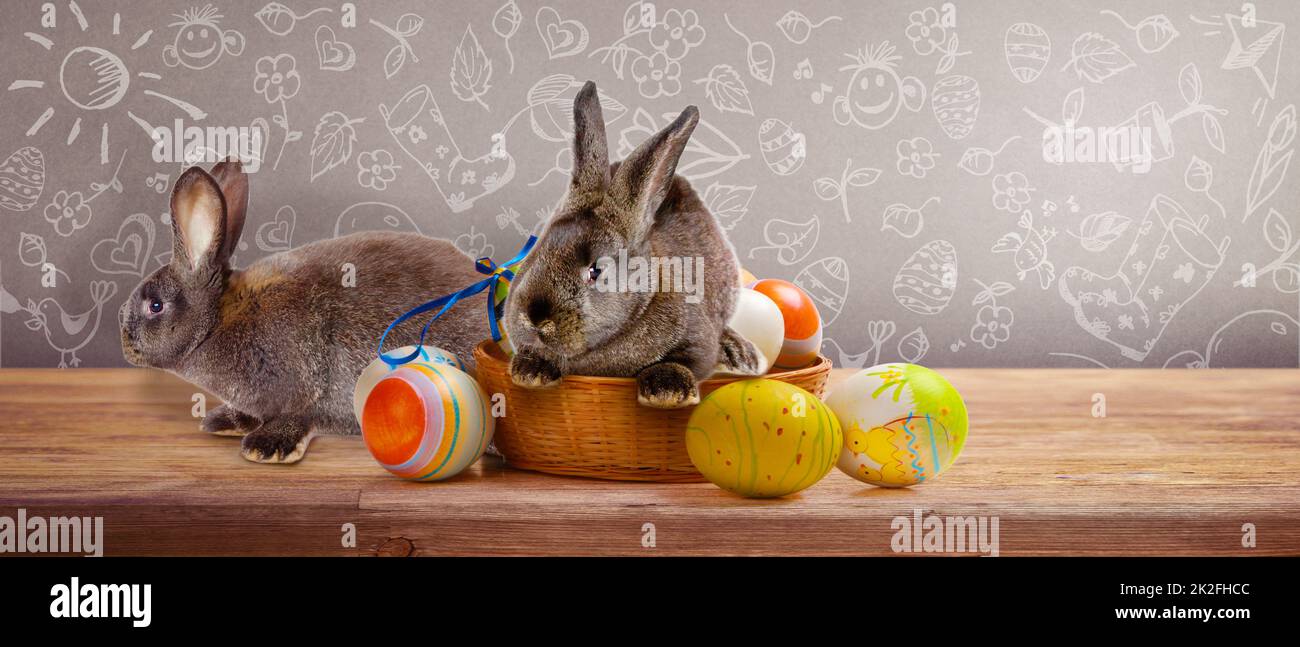 Lapin de Pâques drôle. Concept de vacances joyeuses Pâques Photo Stock ...