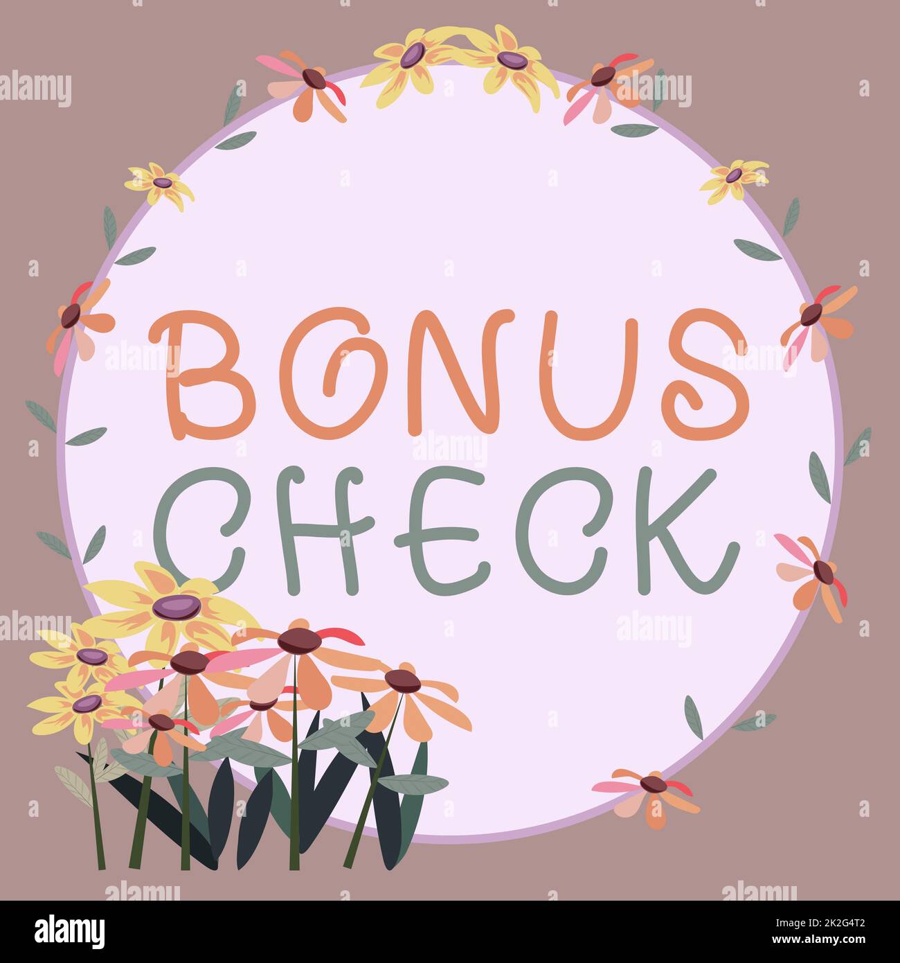 Légende de la présentation du chèque bonus. Mot pour quelque chose en ...