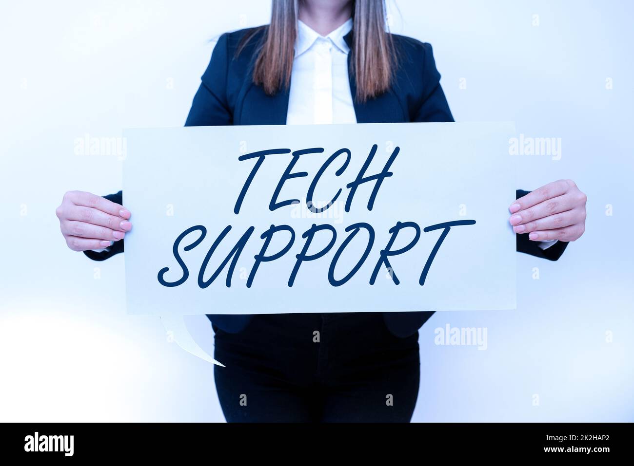 Affiche indiquant le soutien technique. Mot pour aider les personnes qui ont des problèmes ...