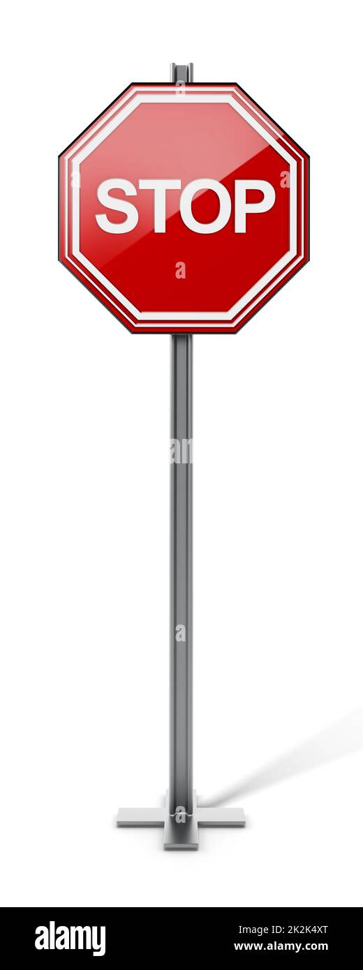 Panneau de signalisation stop Banque d'images détourées - Alamy