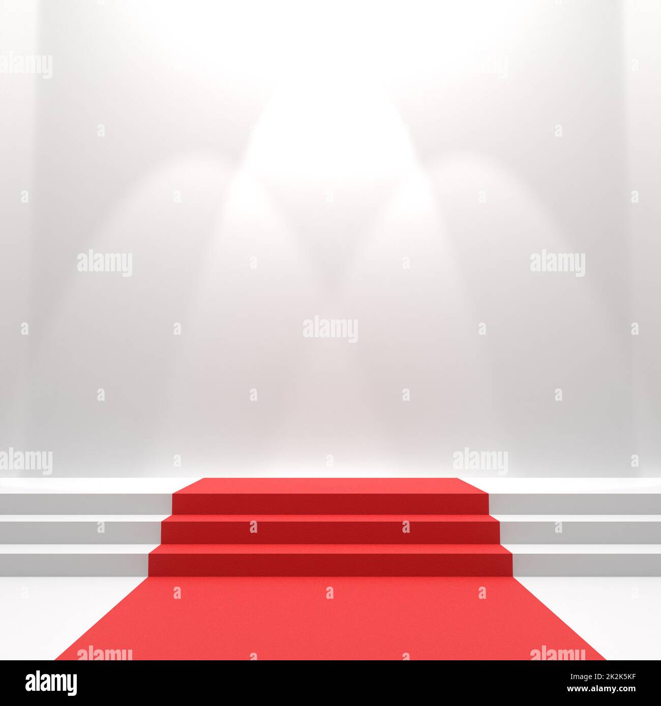 Moquette rouge avec spots et escaliers. Événement exclusif, première de ...