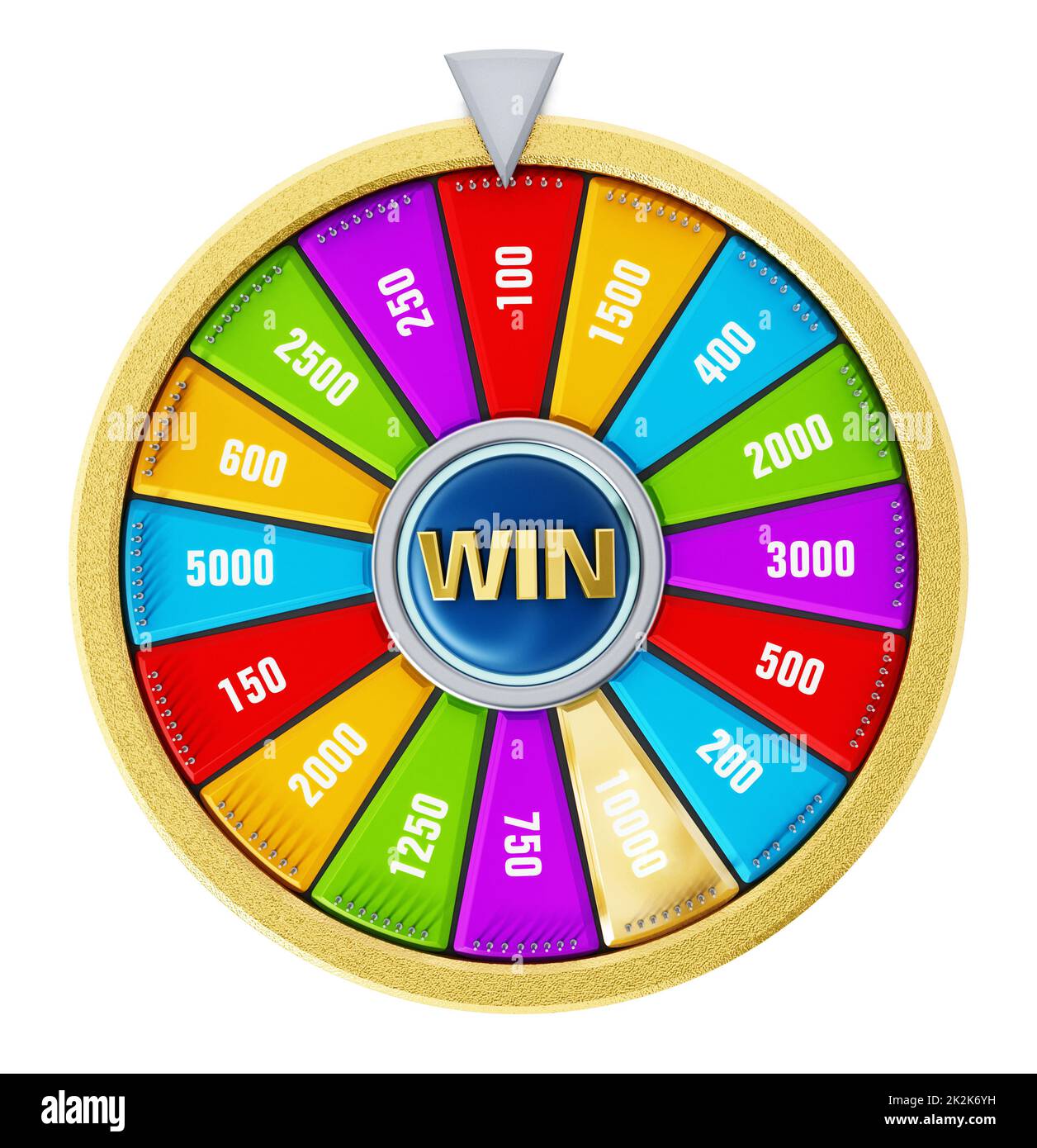 Lucky wheel flat illustration Banque d'images détourées - Alamy