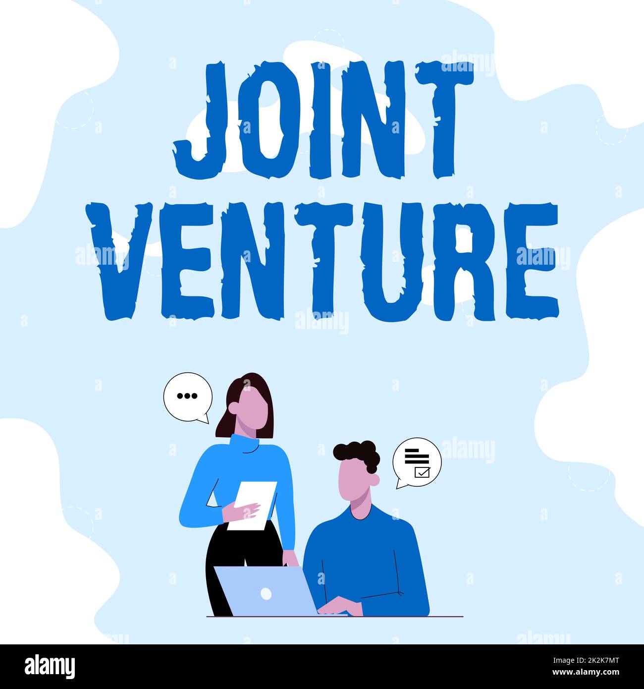 Affiche textuelle montrant joint Venture. Mot pour la collaboration ...