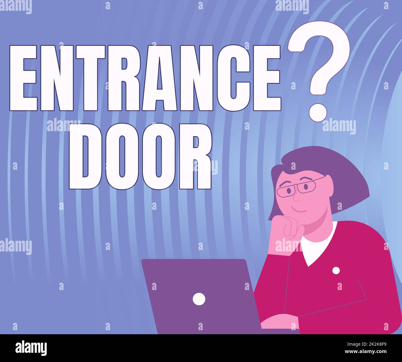 Porte d'entrée du présentoir conceptuel. Internet concept manière dans ...