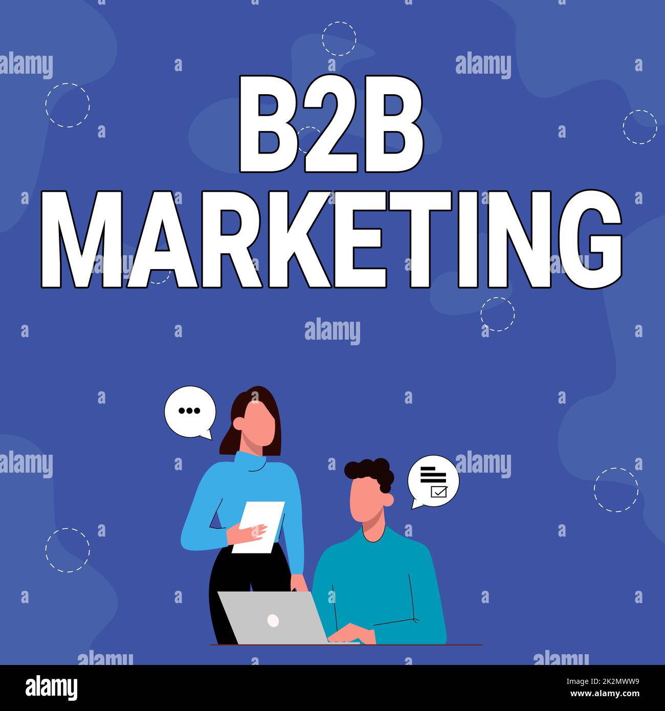 Texte montrant inspiration B2B Marketing. Concept signification ...