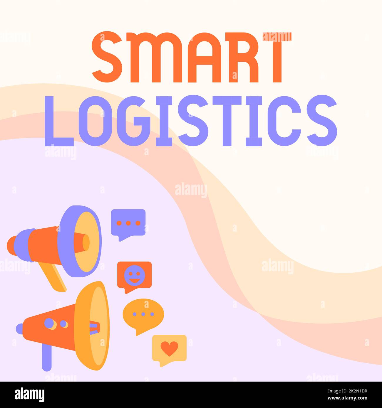 Affiche textuelle montrant Smart Logistics. Mot pour l'intégration de ...