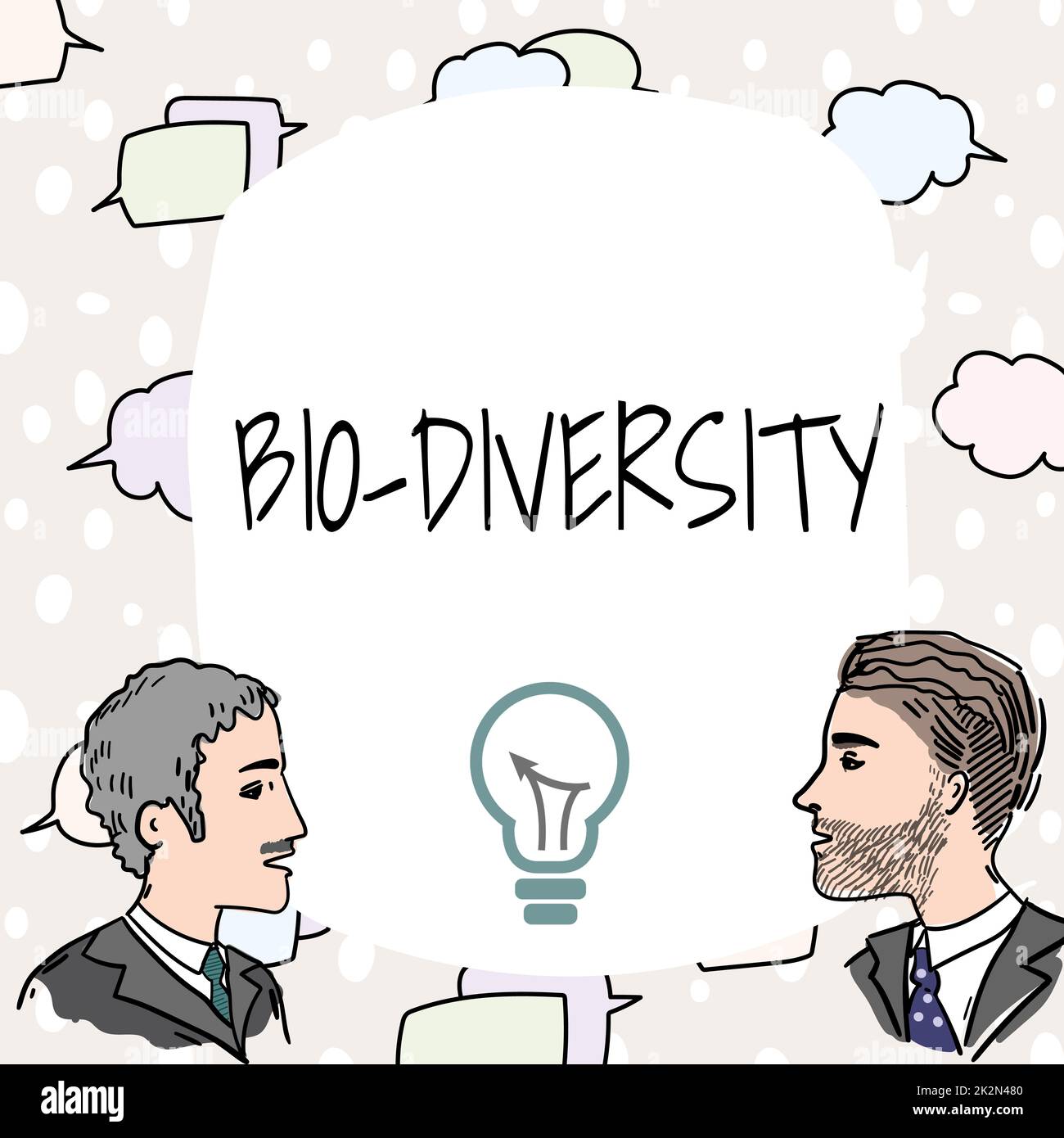 Affiche présentant la diversité biologique. Mot écrit sur la variété ...