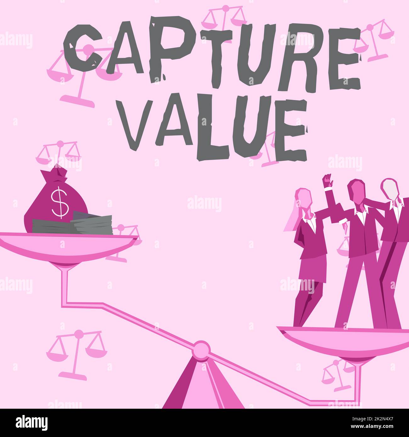 Affichage conceptuel valeur de capture. Photo conceptuelle relation ...