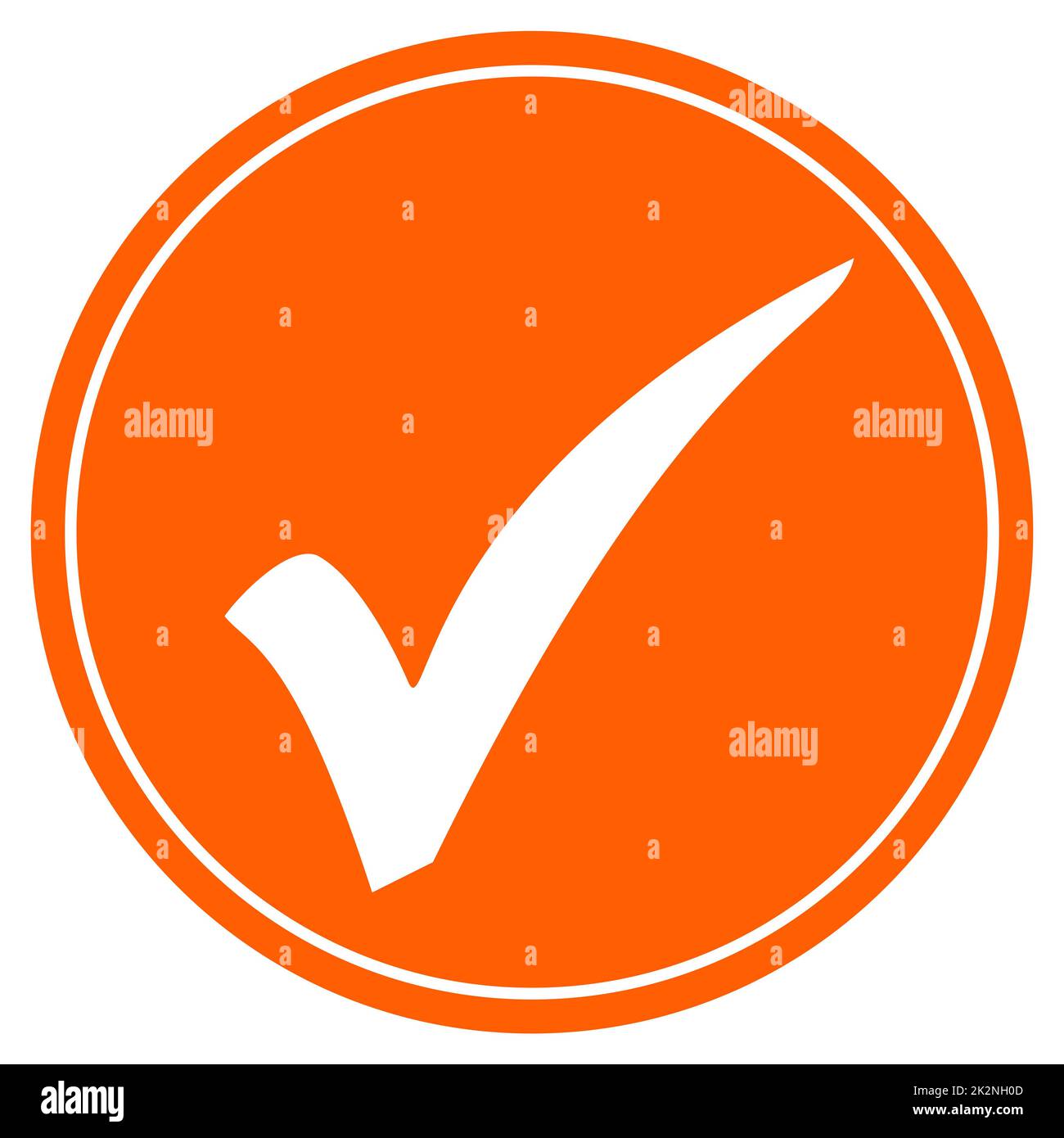 Check mark icon white Banque de photographies et d’images à haute ...