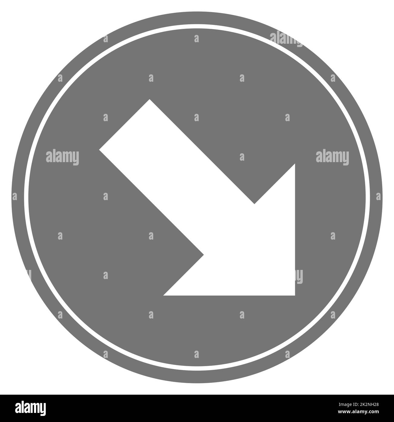 Symbole de la flèche blanche Banque d'images noir et blanc - Alamy