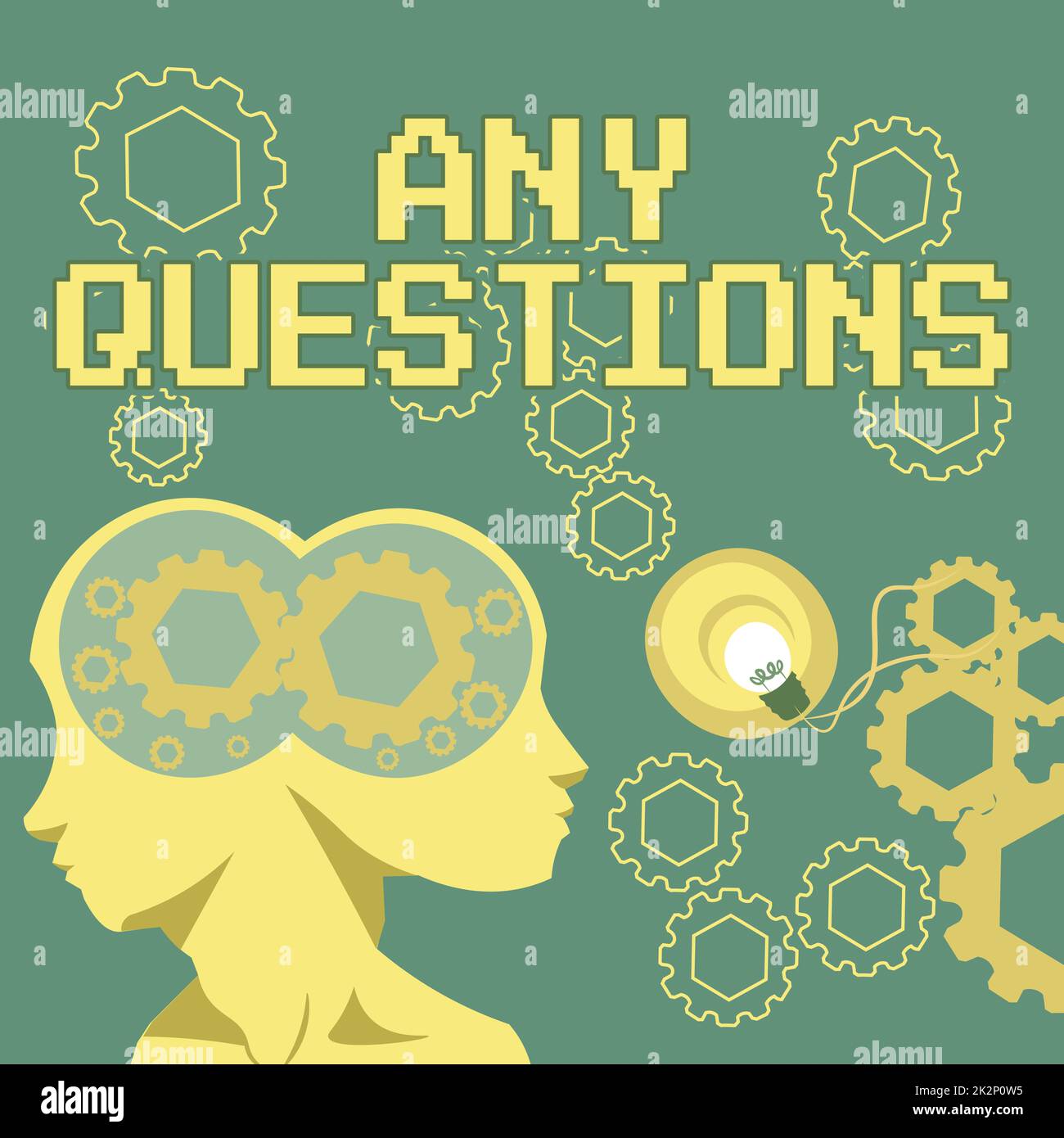 Affiche présentant toutes les questions. Concept signification sans ...