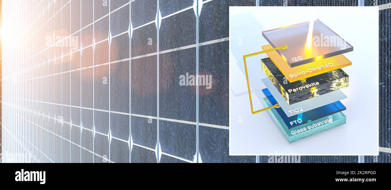 illustration d'un module de cellule solaire moderne à haute performance ...