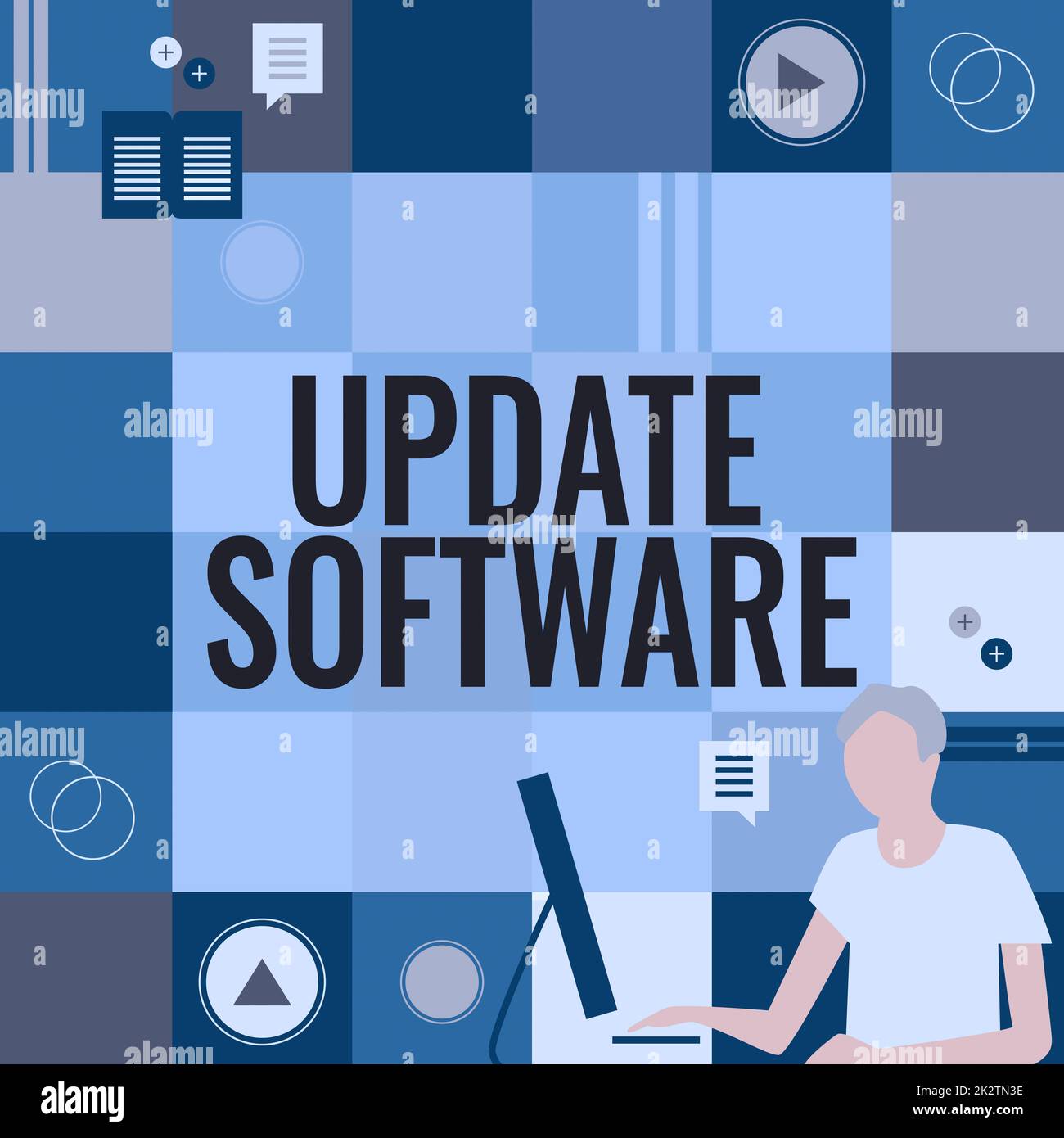 Écriture affichage de texte mise à jour du logiciel. Programme de ...