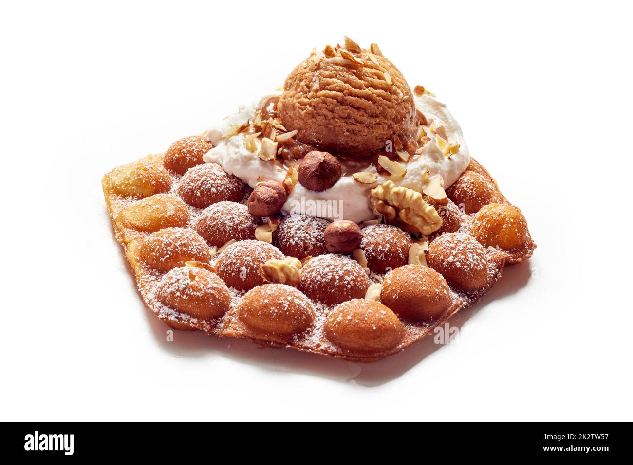 Bubble waffle soft ice cream Banque de photographies et d’images à ...