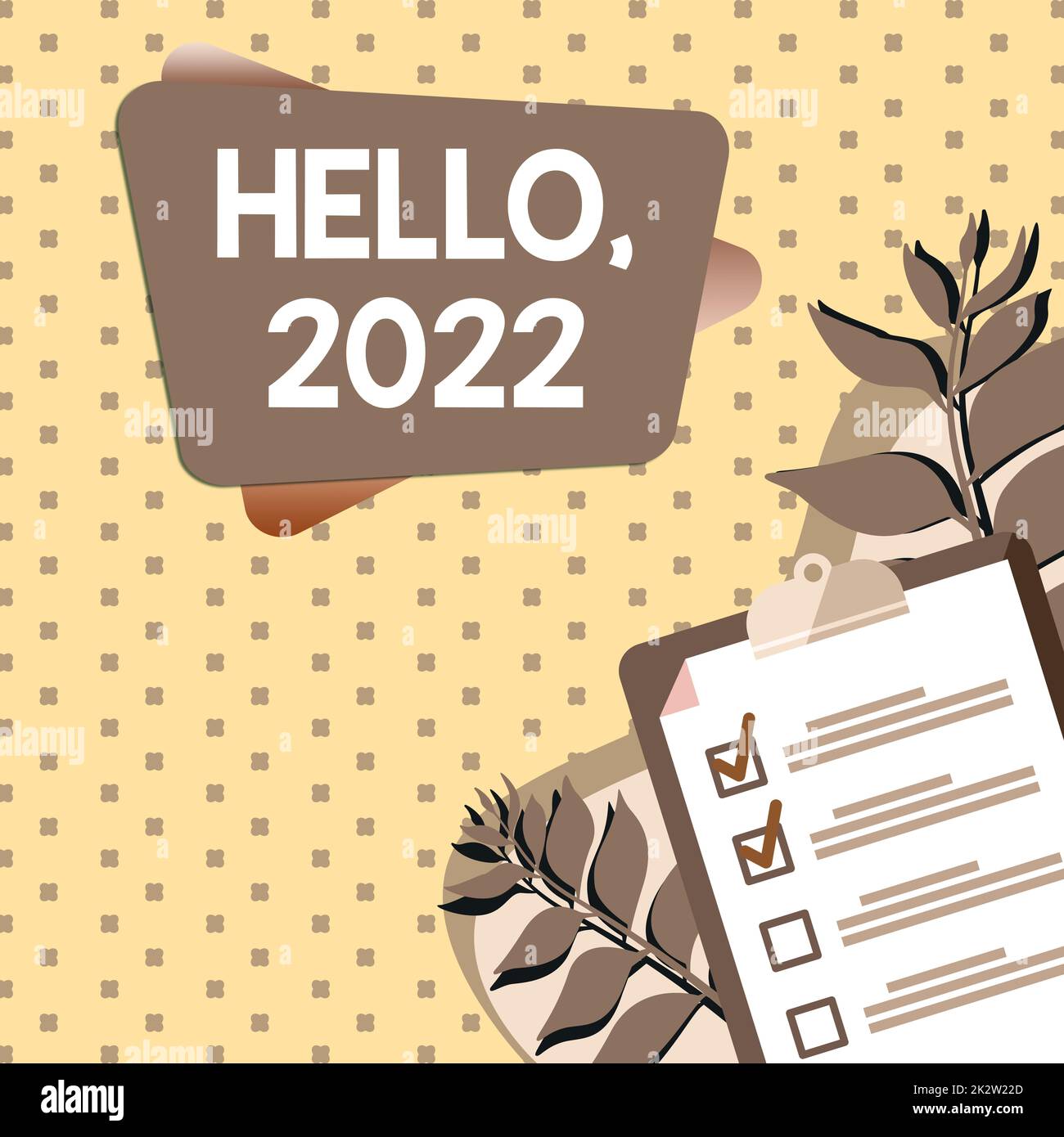 Affichage conceptuel Bonjour 2022. Expression de concept d'entreprise ...