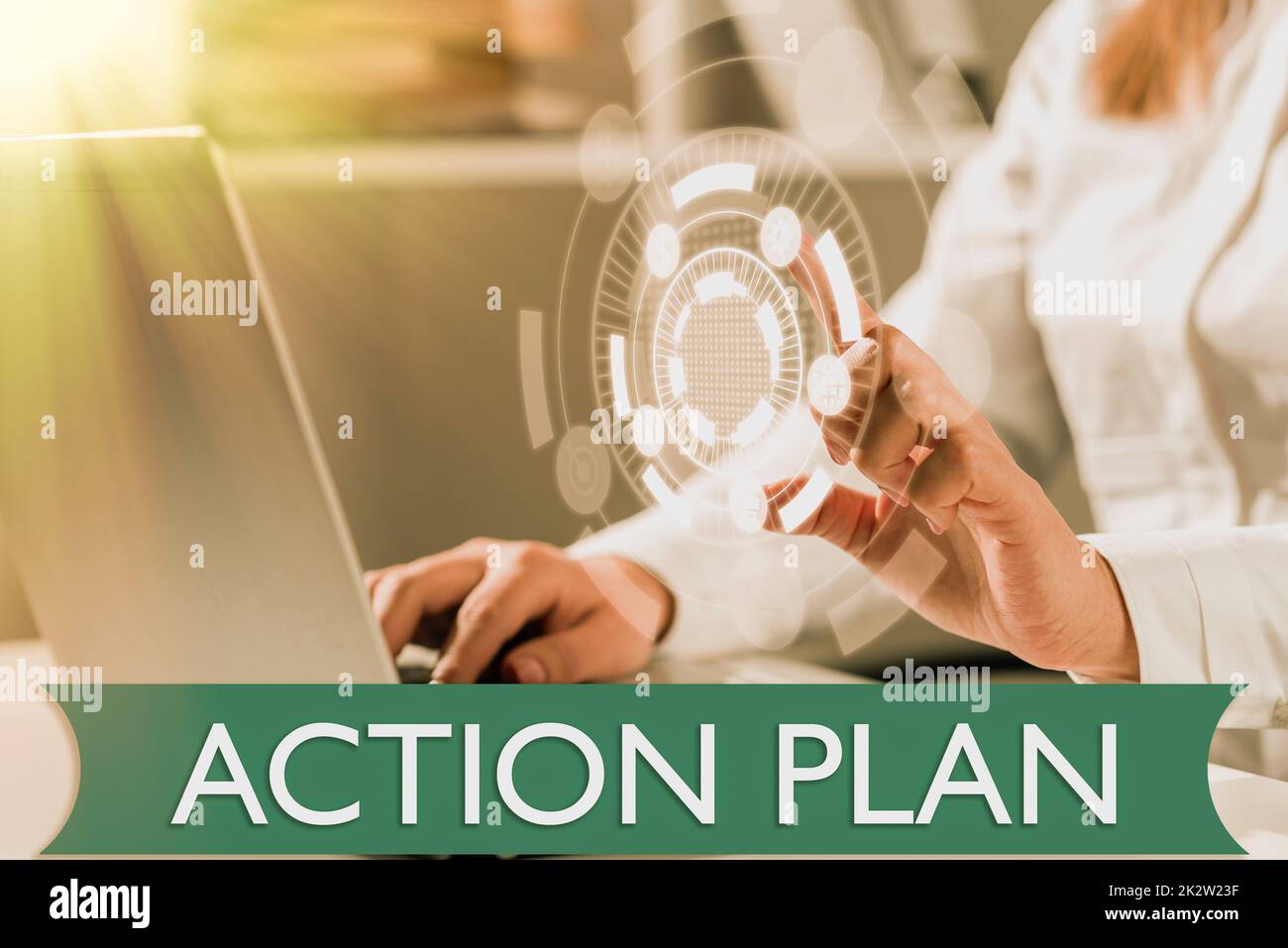 Affiche affichant le plan d'action. Une liste d'idées d'affaires ou un calendrier à faire de ...