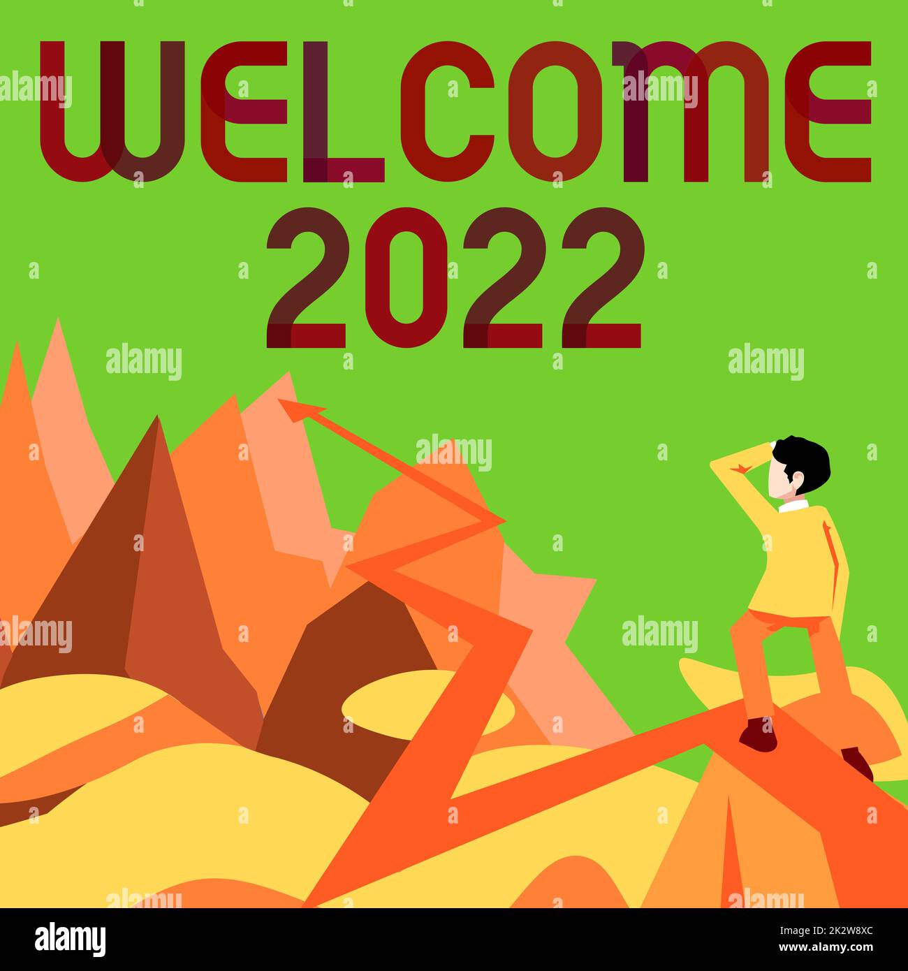 Affiche affichant Bienvenue 2022. Concept signification célébration de ...