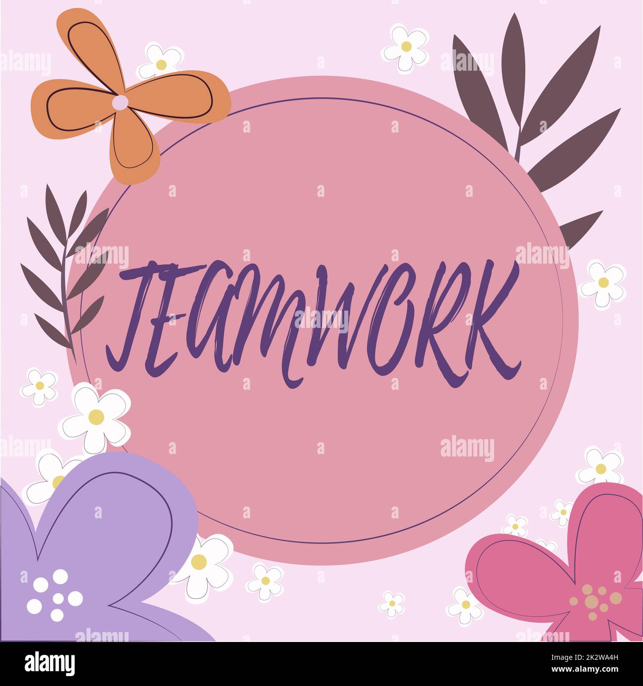 Affichage conceptuel travail d'équipe. Mot écrit sur le groupe de ...