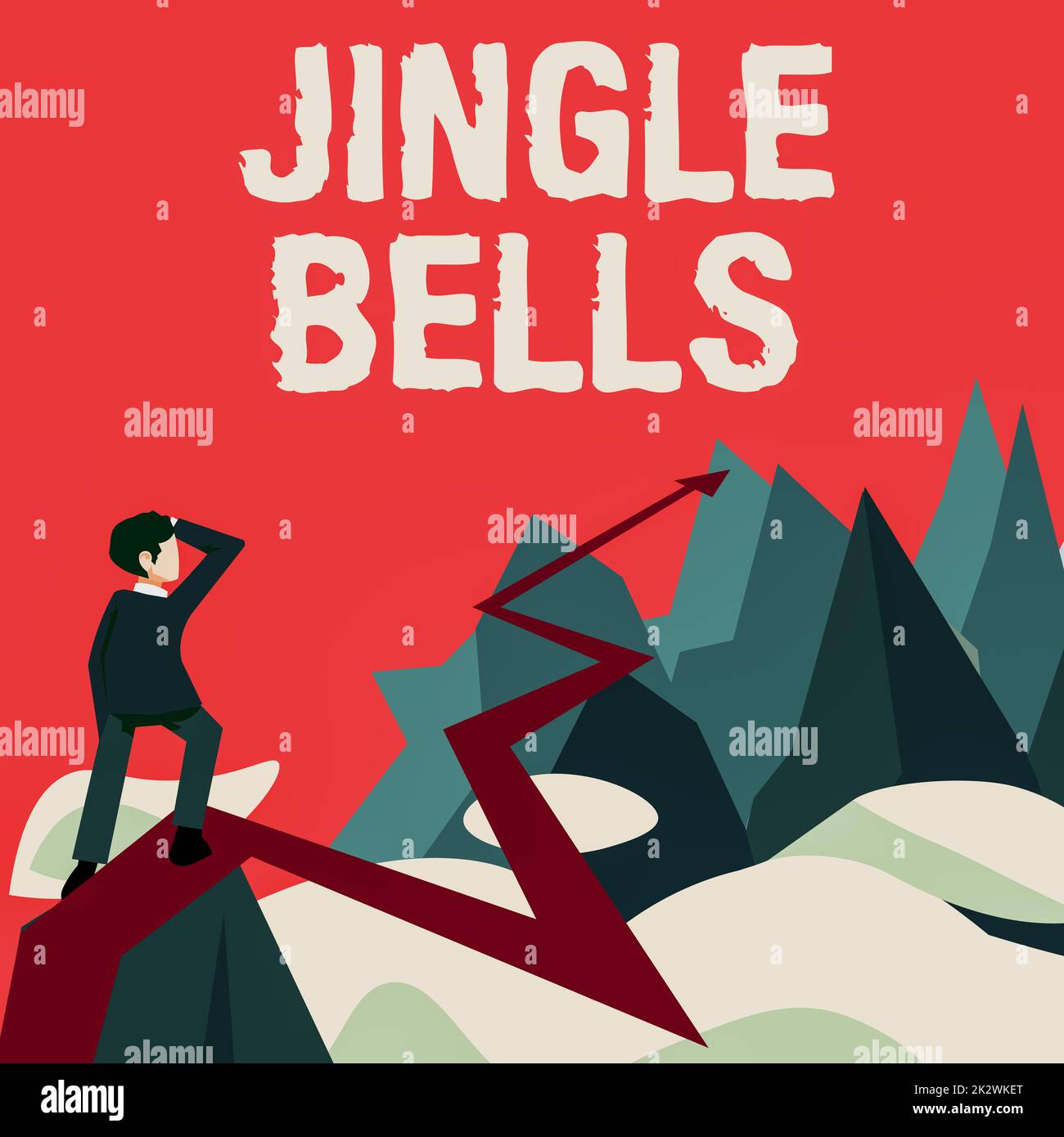 Affiche de texte montrant les cloches de Jingle. Idée d'affaires la ...