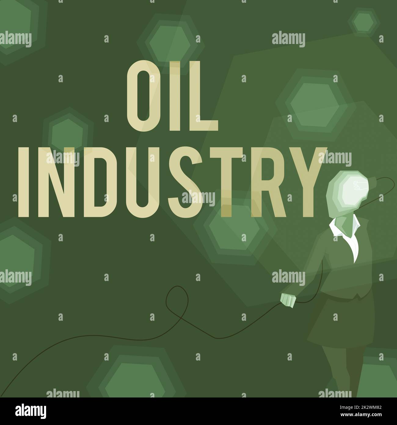 Affiche indiquant l'industrie pétrolière. Mot pour l'exploration ...
