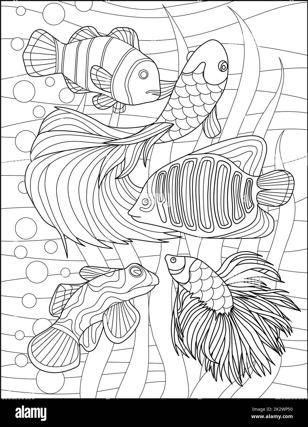 Dessin a colorier mer Banque de photographies et d’images à haute ...