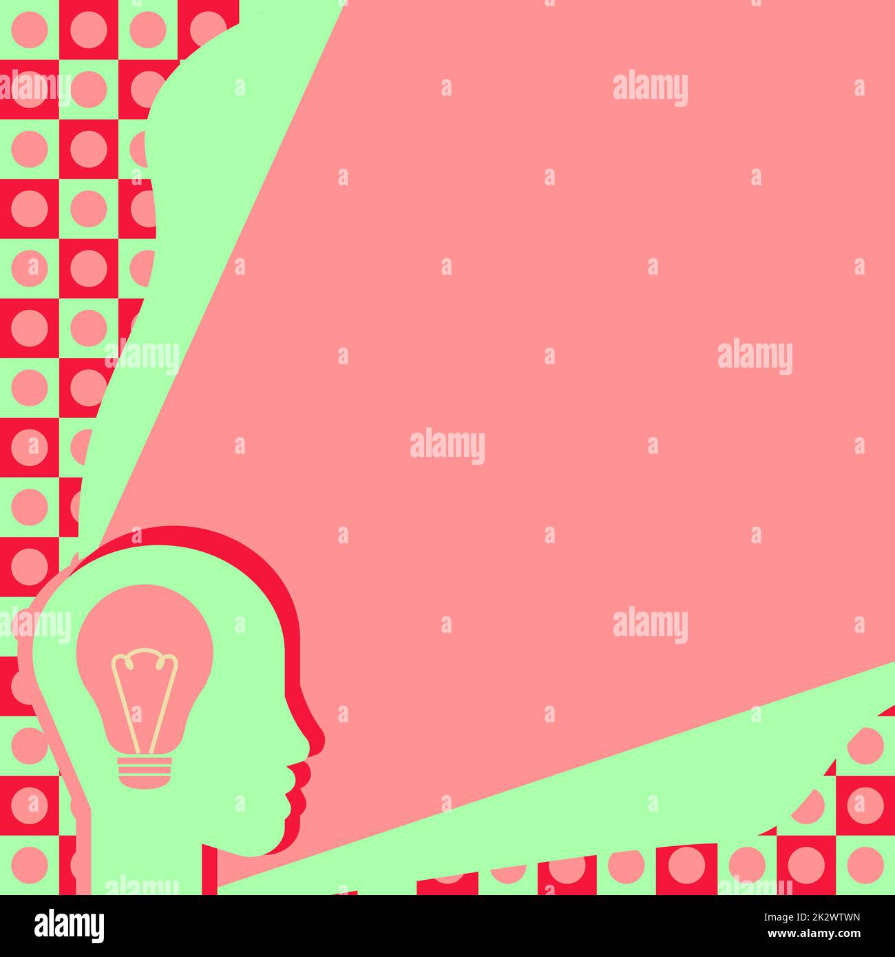 Tête avec ampoule lumineuse et idées de technologie.Lampe luminante ...