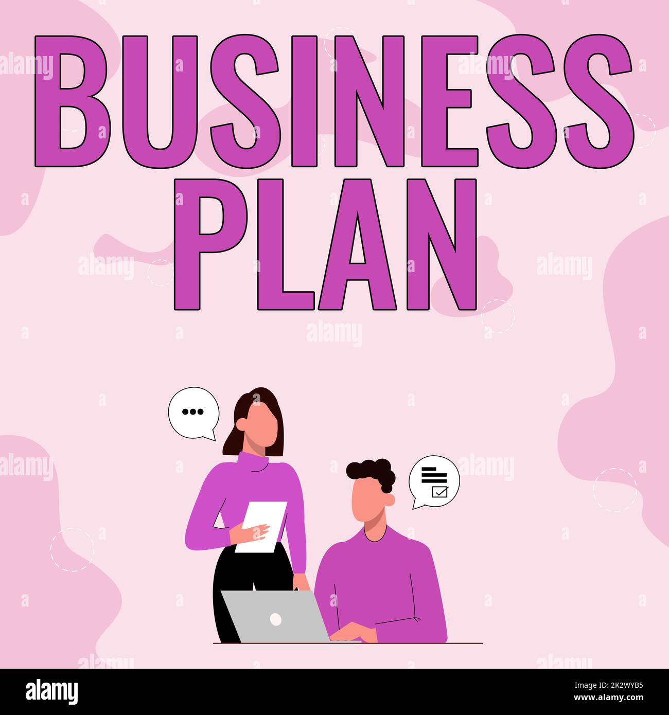 Légende présentant le business plan. Idée d'affaires Stratégie ...