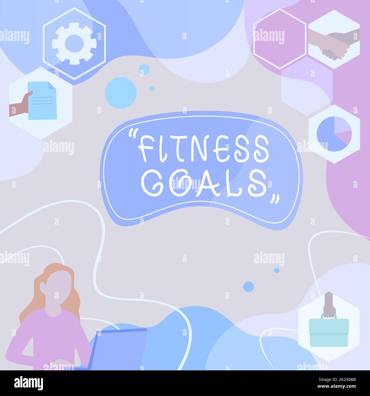 Signe d'écriture à la main objectifs de forme physique. Approche d ...