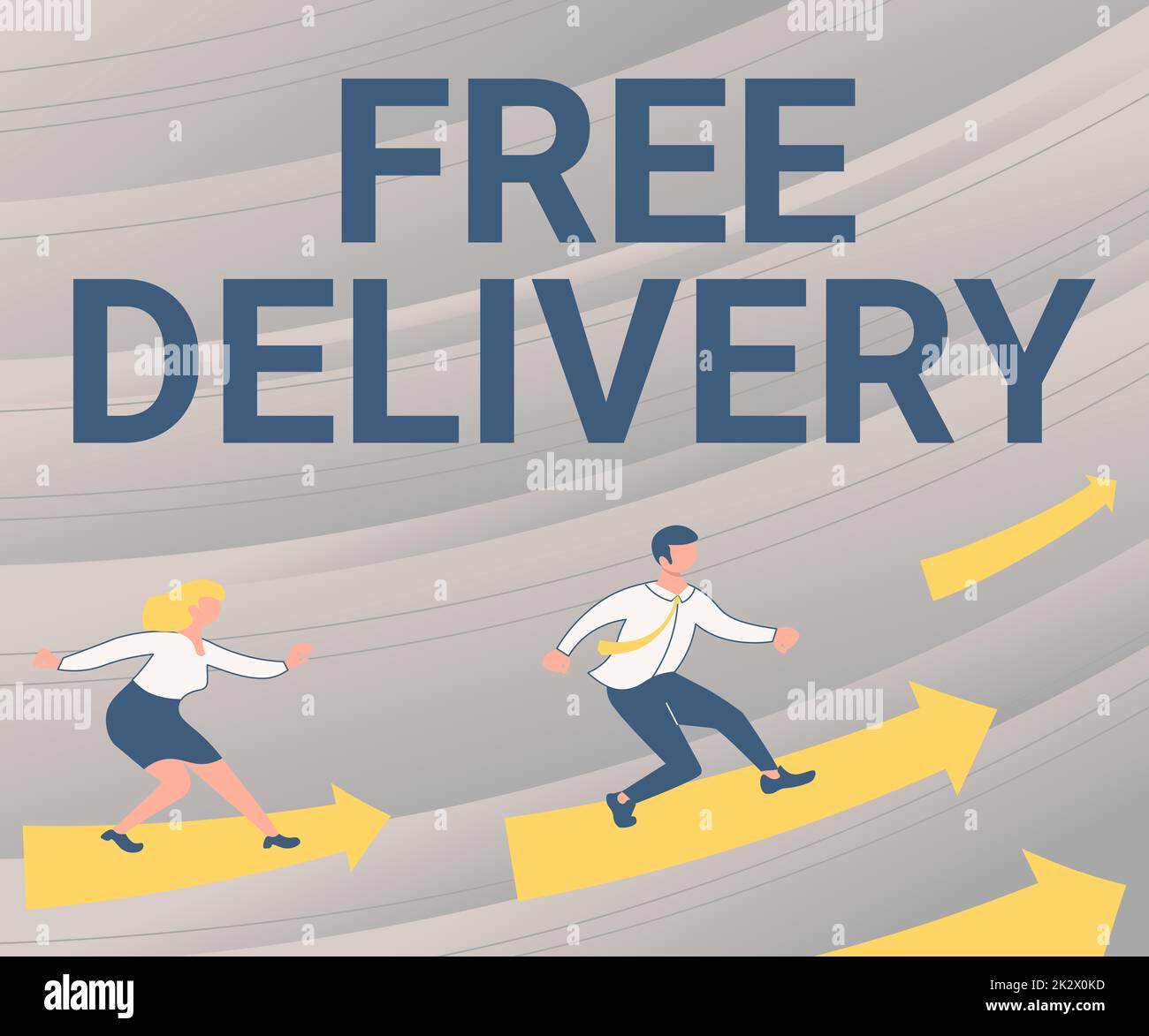 Écriture affichant le texte livraison libre. Mot écrit sur le paquet d ...